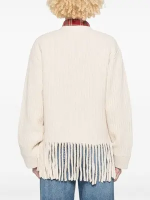 Sandro Fringed Knitted Cardigan