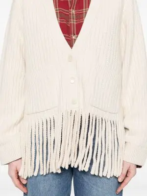 Sandro Fringed Knitted Cardigan