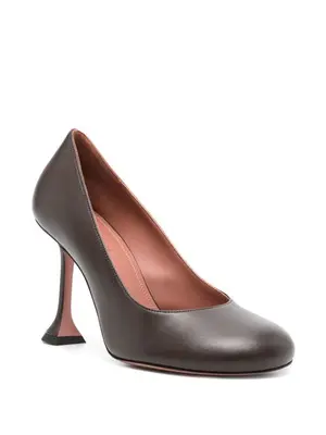 Amina Muaddi 95mm Iris Pumps - Brown