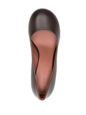 Amina Muaddi 95mm Iris Pumps - Brown