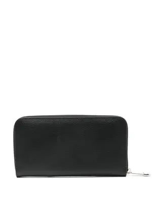 DOUCAL'S Leather Continental Wallet - Black