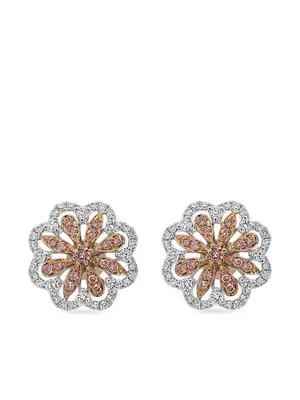 HYT JEWELRY 18k Gold Diamond Stud Earrings - White