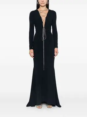 Talbot Runhof V-neck Gown