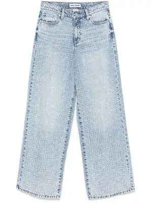 Dkny Studded Wide Leg Jeans