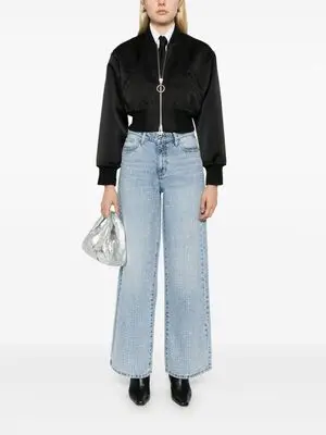Dkny Studded Wide Leg Jeans