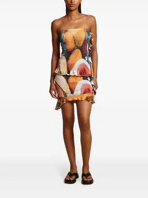 DONDE ESTEBAN Salpicon Ruched Top - Orange