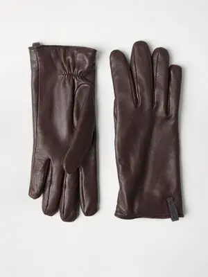 Brunello Cucinelli Leather Gloves - Brown