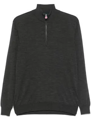 Kiton Zip-up Sweater - Grey