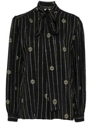 Elie Saab Metallic Pinstripe Shirt