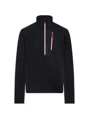 Moncler Embroidered Logo High Neck Sweater
