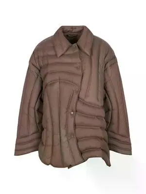 JNBY Asymmetrical Curved Puffer Jacket - Brown
