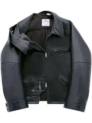 COURREGES Leather Biker Jacket