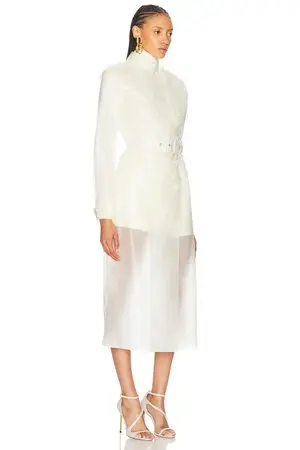 TOM FORD Technical Material Trench Coat - Transparent