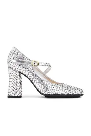Bottega Veneta Silver Tone Pumps