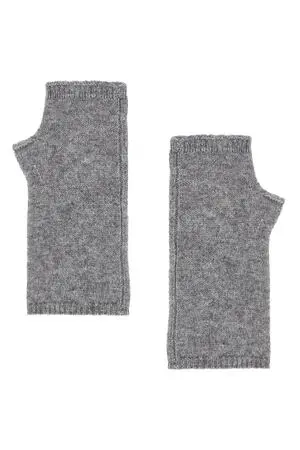 Jenni Kayne Fingerless Cashmere Gloves - Grey