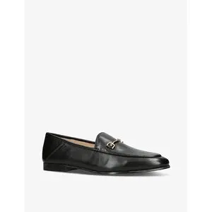 Sam Edelman Loraine Almond-toe Leather Loafers - Black