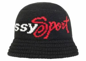 StÜssy Knit Sport Bucket Hat - Black