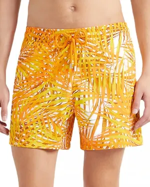 Vilebrequin Vilebrequin Moorise Printed 4.5" Swim Shorts Mango
