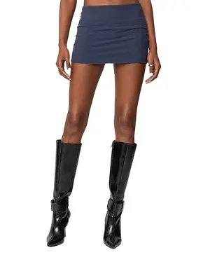 EDIKTED Mesh Mini Skirt - Blue