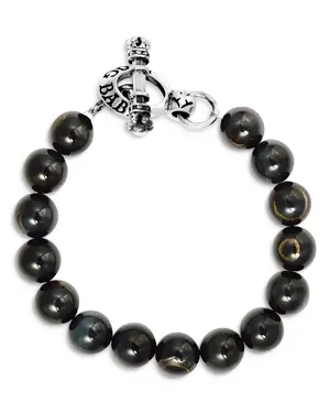KING BABY STUDIO Tiger Eye Bead Bracelet - Blue