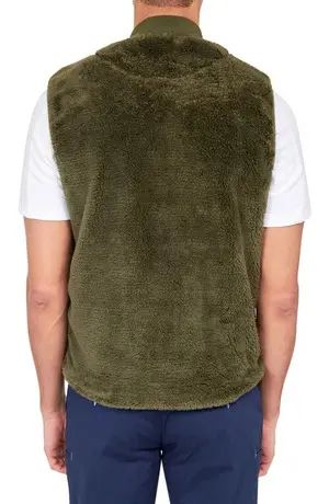 BROOKLYN BRIGADE Solid Fuzzy Vest - Green