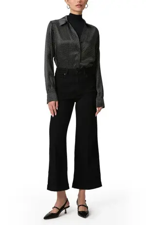Paige Anessa High-rise Wide-leg Ankle Jeans