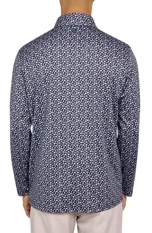 CON.STRUCT Regular Fit Micro Mexi Skull Print Recycled Performance Quarter Zip - Multi