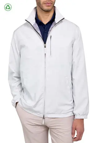 CON.STRUCT Regular Fit Solid Recycled Performance Golf Jacket - Grey