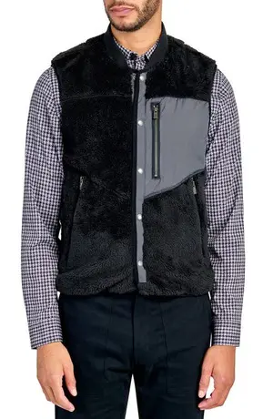 BROOKLYN BRIGADE Brooklyn Brigade Fuzzy Vest Black