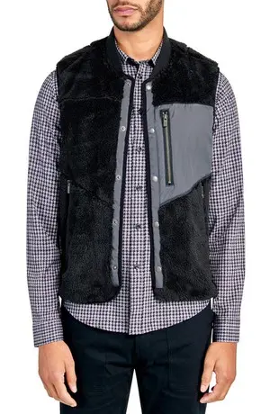 BROOKLYN BRIGADE Fuzzy Vest - Black