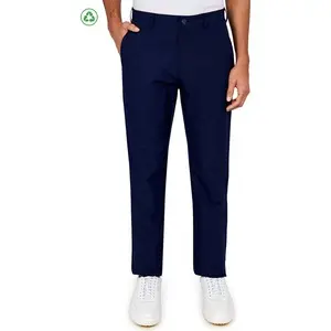 CON.STRUCT Regular Fit Solid Flat Front Recycled Performance Golf Pants - Midnight