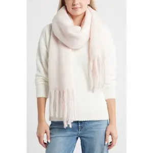 Bp. Fringe Blanket Scarf Pink Primrose