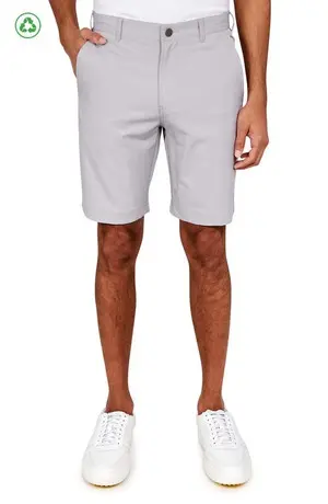CON.STRUCT Regular Fit Recycled Performance Golf Shorts - Stone