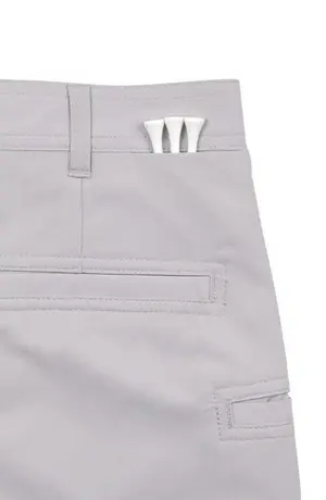 CON.STRUCT Regular Fit Recycled Performance Golf Shorts - Stone