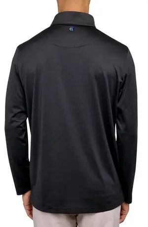 CON.STRUCT Regular Fit Melange Recycled Quarter Zip - Black