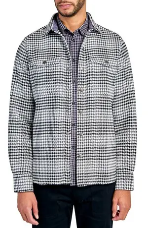 BROOKLYN BRIGADE Houndstooth Printed Shirt Jacket