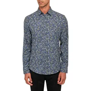 BROOKLYN BRIGADE Slim Fit Liberty Floral Recycled 4-way Stretch Performance Long Sleeve Shirt - Green