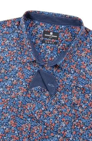 BROOKLYN BRIGADE Slim Fit Liberty Floral Recycled 4-way Stretch Performance Long Sleeve Shirt - Multi