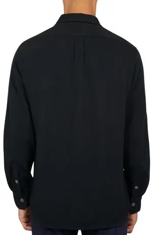 BROOKLYN BRIGADE Otis Solid Waffle Knit Shirt Jacket - Black