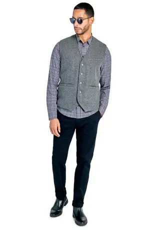 BROOKLYN BRIGADE Solid Quilted Vest - Black