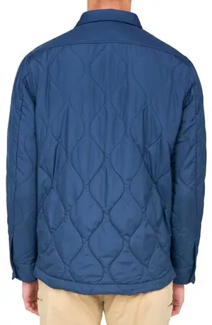 BROOKLYN BRIGADE Water Repellent Quilted Shirt Jacket - Blue