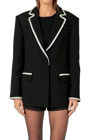 English Factory Rhinestone Trimmed Jacket