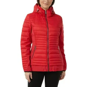Pajar Makani Channel Quilted Light Weight Mixed Media Jacket - Current Red