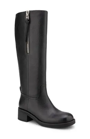 Aerosoles Morisson Knee High Boot - Black Pebbled Leather