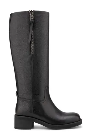 Aerosoles Morisson Knee High Boot - Black Pebbled Leather