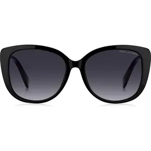 Marc Jacobs 57mm Gradient Cat Eye Sunglasses - Black/ Dark Grey
