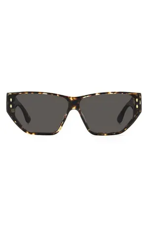 Isabel Marant 66mm Oversized Angular Sunglasses - Havana/ Grey