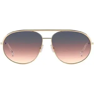 Isabel Marant 62mm Oversize Navigator Sunglasses - Rose Gold/ Grey Fuchsia