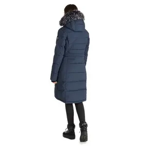Pajar Jupiter Stretch Long Quilted Puffer - Navy