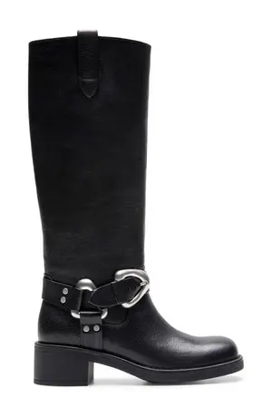 Aerosoles Marley Engineer Boots - Black Leather